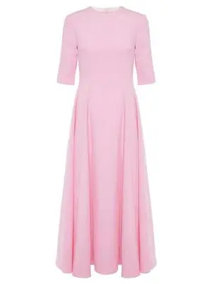 EMILIA WICKSTEAD Georgie Wool Midi Dress - Pink