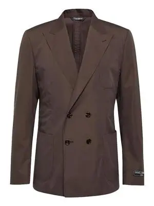 Dolce & Gabbana Cotton And Silk Poplin Blazer - Brown