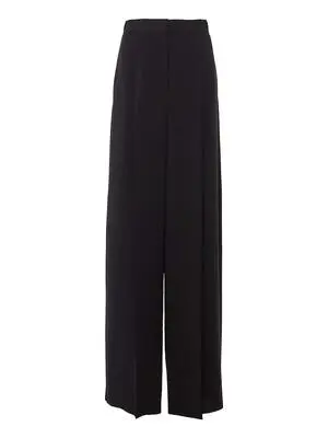 Max Mara Pleated Wide-leg Pants - Black