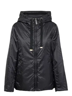 Max Mara Coated Canvas Rain Jacket - Black
