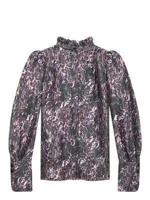 Isabel Marant Lamia Printed Blouse - Dark Plum