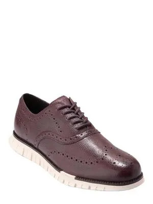Cole Haan Cole Haan ZERØGRAND Remastered Wingtip Derby Sneaker Pinot/ivory