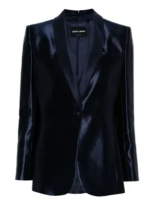 Giorgio Armani Single-breasted Blazer - Blue
