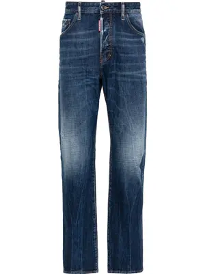 Dsquared2 642 Mid-rise Straight-leg Jeans - Blue