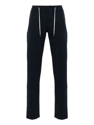 Eleventy Pleated Tapered Trousers - Blue