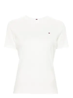 Tommy Hilfiger Flag-embroidered T-shirt - White