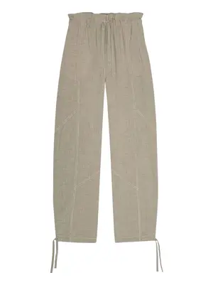 GANNI Elasticated Waist Trousers - Neutrals
