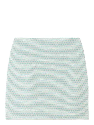 LISA MARIE FERNANDEZ Metallic Cotton-blend Bouclé-tweed Mini Skirt