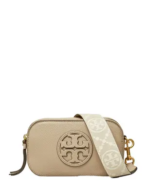 Tory Burch Mini Miller Leather Crossbody Bag - Neutrals