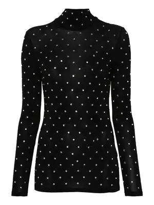 Rabanne Gem-embellished Top - Black
