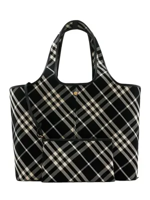 Burberry Vintage Check Tote - Black