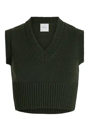 Patou Cropped Vest - Green