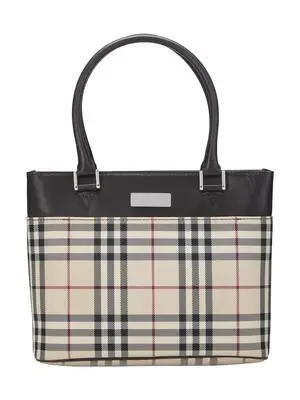 Burberry House Check Jacquard Handbag - Brown