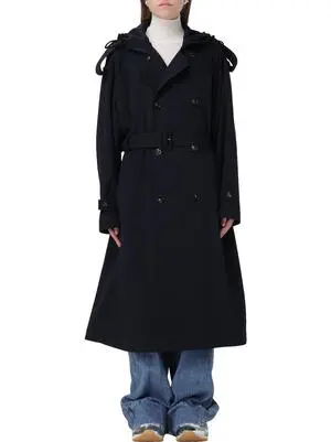 Bottega Veneta Double Breasted Trench Coat - Blue