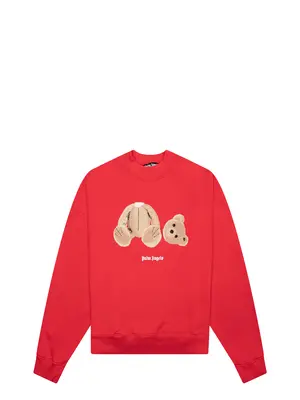 Palm Angels Bear Crewneck Red