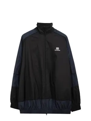 Balenciaga Bb Print Nylon Full-zip Jacket - Blue