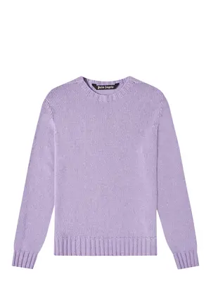 Palm Angels Curved Logo Sweater - Purple