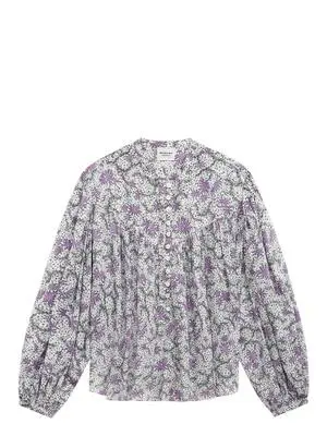 MARANT ETOILE Salika Printed Blouse - Ecru/lilac