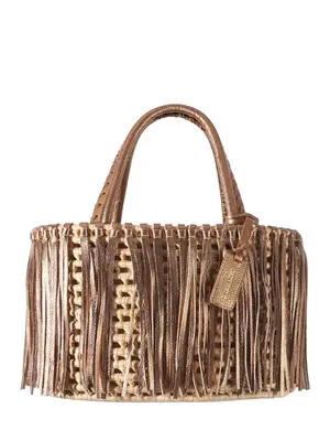Nannacay Jackie Fringed Tote Bag - Gold