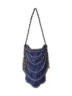 Nannacay Margie Beaded Shoulder Bag - Blue