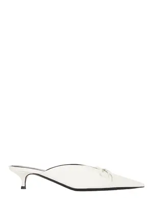 Balenciaga L40 Knife Bow Mule Heel - White
