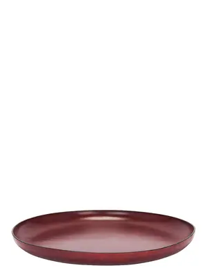 HUNTING SEASON Molded Leather Oversized Tray - Deep Red