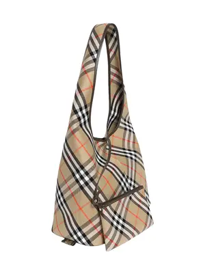 Burberry BURBERRY Checkered Shoulder Bag Sand