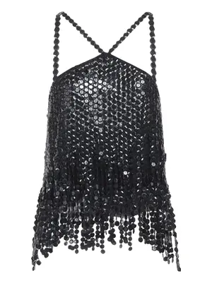 Attico Tulle Top - Black