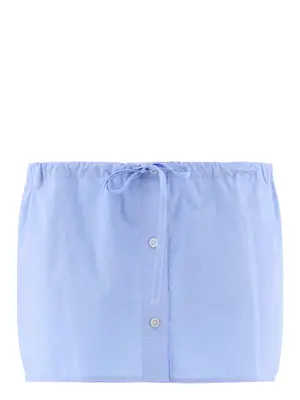 Alexander Wang Drawstring Skort With Crystal Hotfix - Light Blue