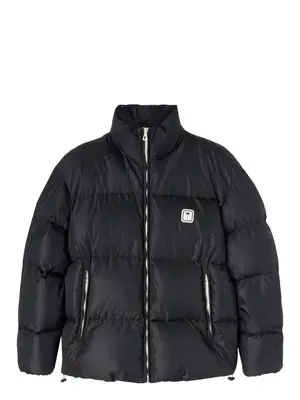 Palm Angels Logo Down Jacket - Black