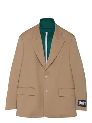Palm Angels Double Layer Track Blazer - Tan