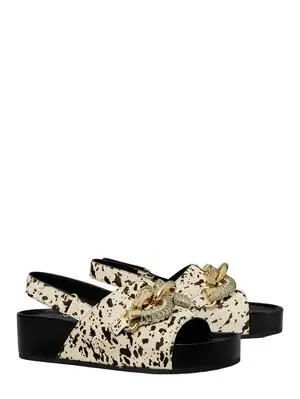 Tory Burch Jessa Platform Sandal - Cow Print/black