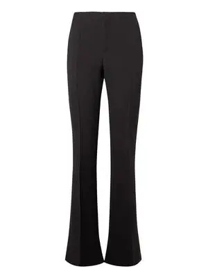 Chloé Grain De Poudre Wool Flared Pants - Black