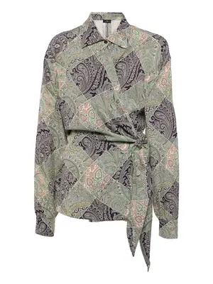 Etro Printed Wrap Top - Multicoloured