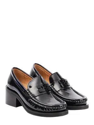 GANNI Logo Loafer Pumps - Black