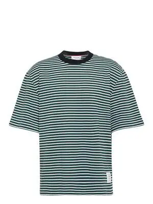 Thom Browne Striped Oversized Cotton T-shirt - Multicoloured