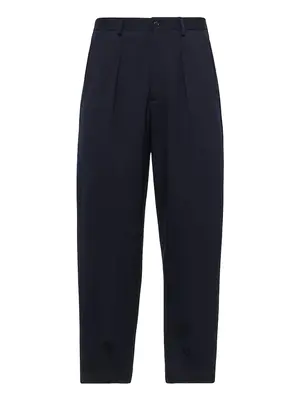 Giorgio Armani Wool Straight Trousers - Blue