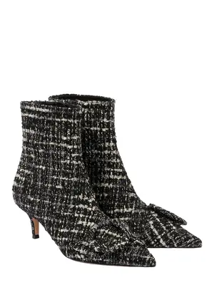 GIANVITO ROSSI Bouclé Ankle Boots - Black