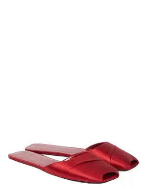 THE ROW Milla Satin Flats - Red