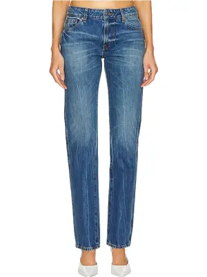 GRLFRND Isabel Low Rise Straight Jeans - Crestone Peak
