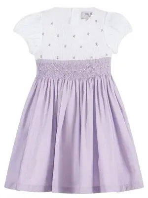 Trotters Smocked Dress - Purple