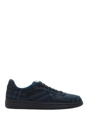Burberry Burberry Check Lace-Up Sneakers Midnight