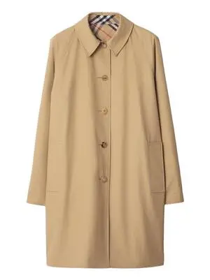 Burberry Long Reversible Gabardine Car Coat - Beige