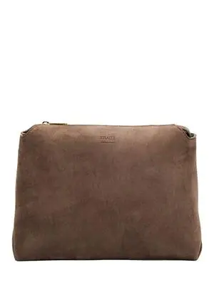 Khaite Khaite Lina Medium Suede Crossbody Bag Cedar