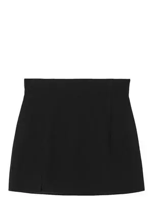 MONOT Crepe Mini Skirt - Black
