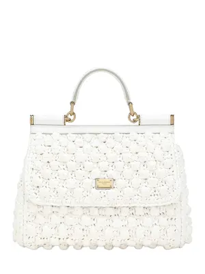 Dolce & Gabbana Large Sicily Tote Bag - White