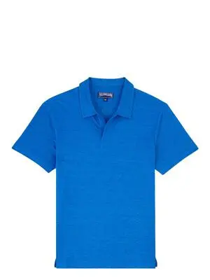 Vilebrequin Pyramid Linen Polo Shirt - Blue