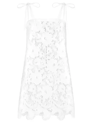 Dolce & Gabbana Embroidered Mini Dress - White