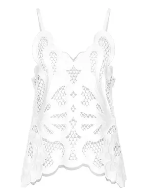 Dolce & Gabbana Cut-out Cotton Top - White
