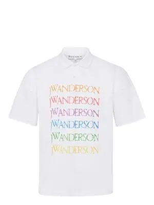 JW Anderson Logo-print Cotton Polo Shirt - White